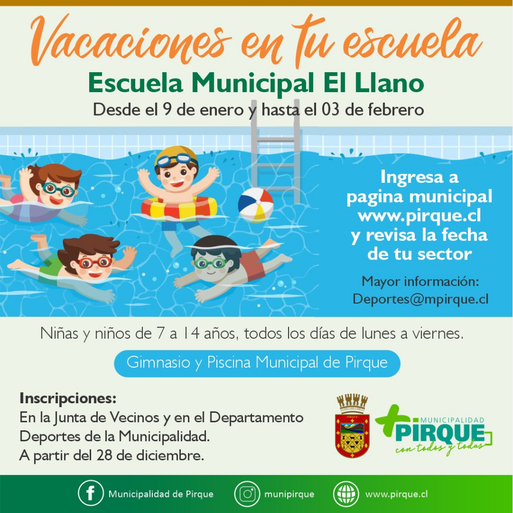Verano entretenido en tu escuela 2023 - RADIO PIRQUE, PORTAL DE NOTICIAS DE PIRQUE, PROVINCIA ...